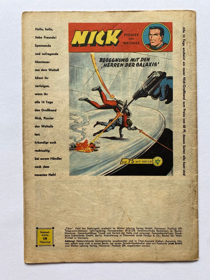 Nr. 19 Tibor Held des Dschungels Feuervogel 1 startet Lehning Verlag ...