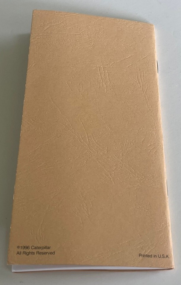 1996 Caterpillar Identification Number Location Guide Booklet | eBay