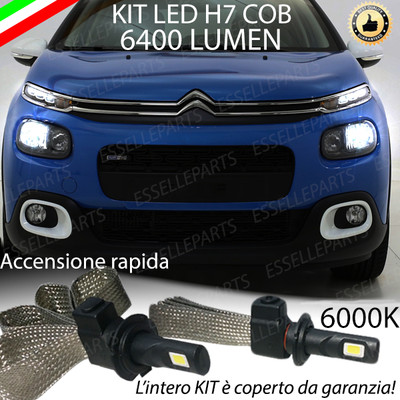 KIT LAMPADE ANABBAGLIANTI LED CITROEN C3 MK3 III H7 6000K XENON BIANCO ...