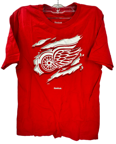 Reebok Youth Detroit Red Wings Rip Off Short Sleeve Crew T-Shirt,Red ...