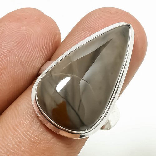 Peanut Wood Jasper Gemstone Handmade Engagement Gift Jewelry Ring 8 ...