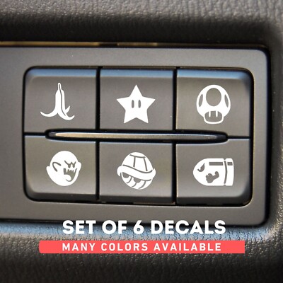 Mario Kart Blank Button Stickers For Cars, Car Button Stickers | eBay