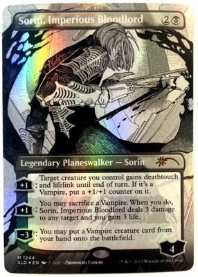 MTG Sorin, Imperious Bloodlord BORDERLESS FOIL Secret Lair Drop 1244 NM ...