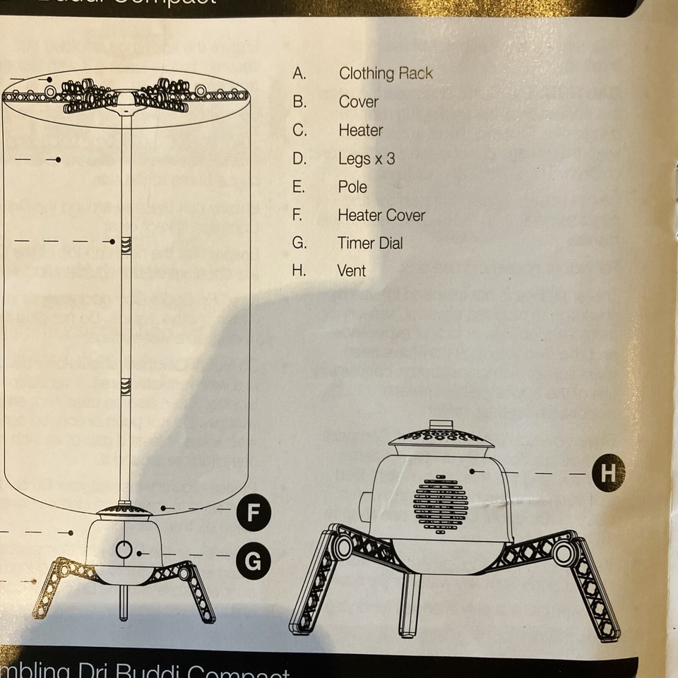 Genuine Dri Buddi Compact by JML Spare Replacement Hanger Dry Buddy ...