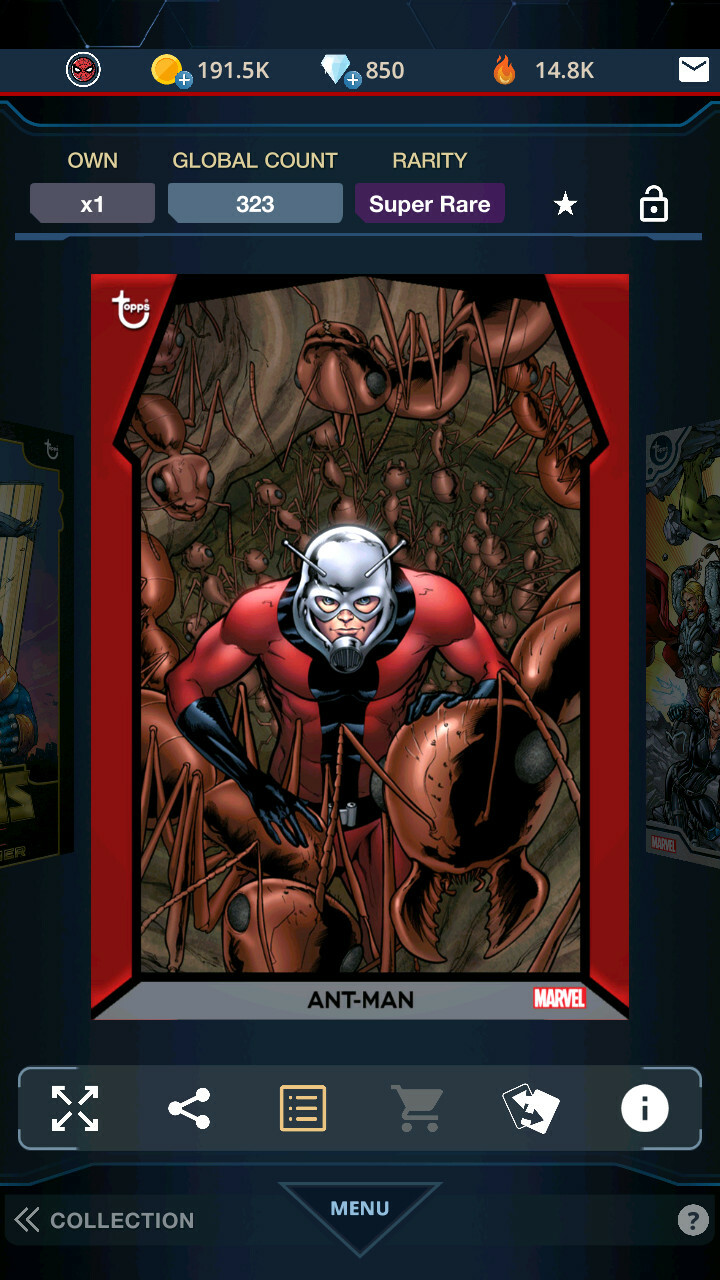 Ant-Man #1 Topps Marvel Collect Small But Mighty Super Rare Card | eBay
