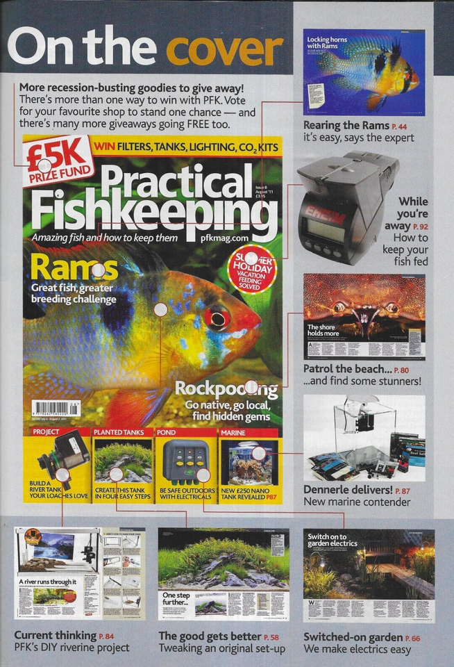 Practical Fishkeeping Magazine Rams Rockpooling Fish Tanks Native ...