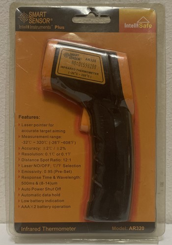SMART SENSOR AR320 Digital Handheld Laser Infrared Thermometer ...