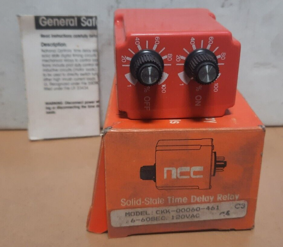 NCC #CKK-60-461 SOLID STATE TIMER (.6-60 SEC., 120VAC) Q131 | eBay