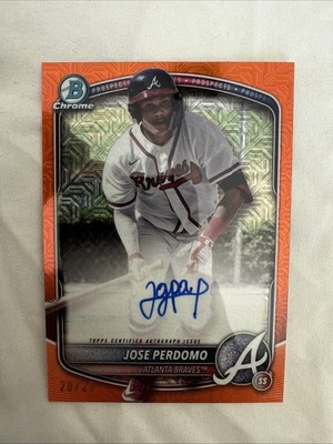 Jose Perdomo BMA-JP AUTO /25 Auto 2025 Bowman Chrome Topps Braves | eBay