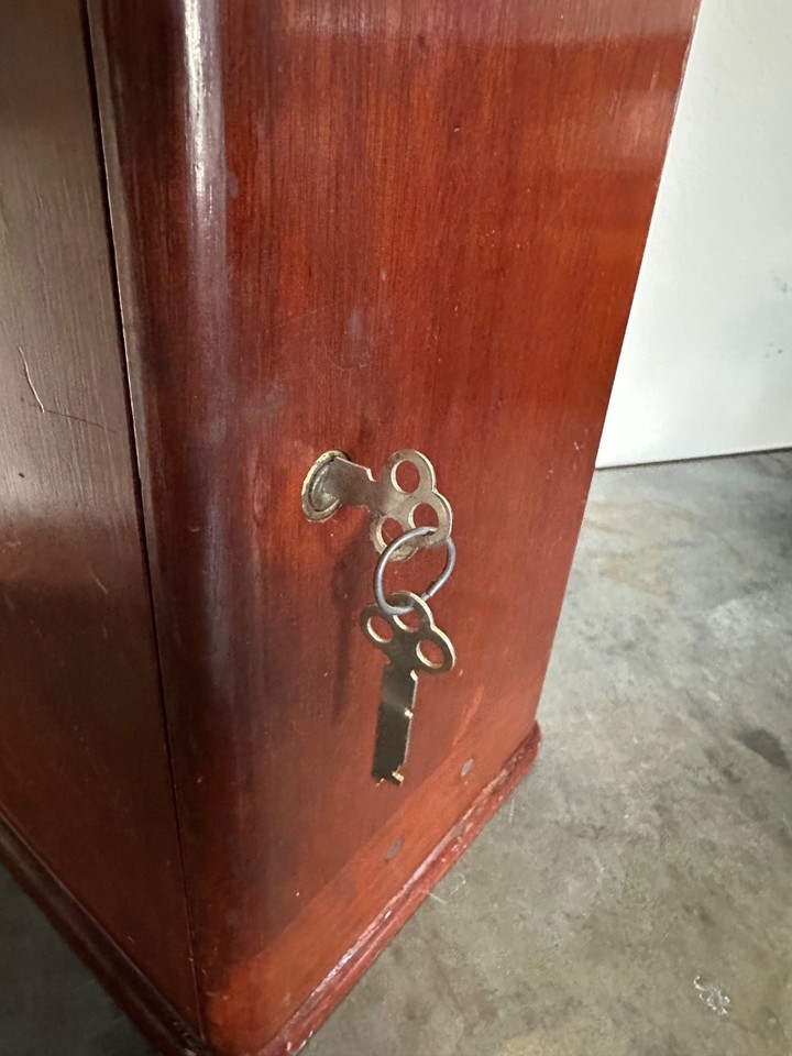 1900s Bausch & Lomb Brass Monocular Scientific Microscope & Wood Case W ...