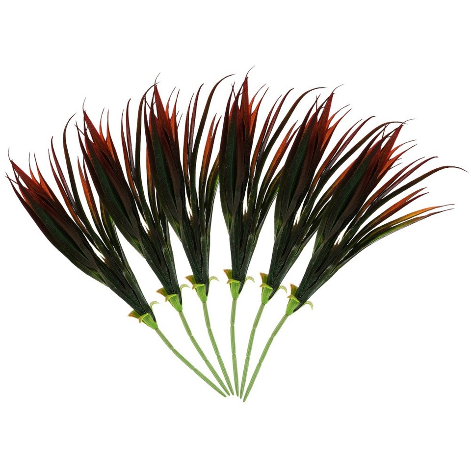 6 Pcs Faux Greenery Home Artificial Bush Decor Outdoor Garden Plants ...