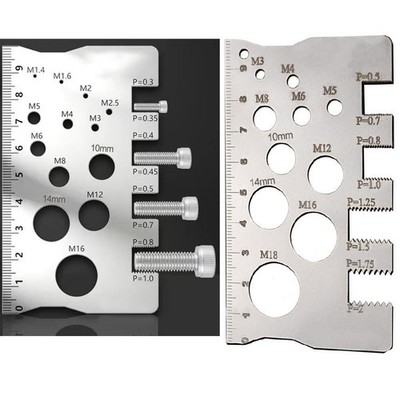 Portable Screw Thread Pitch Gauge Ruler for Quick and Easy Measurements ...