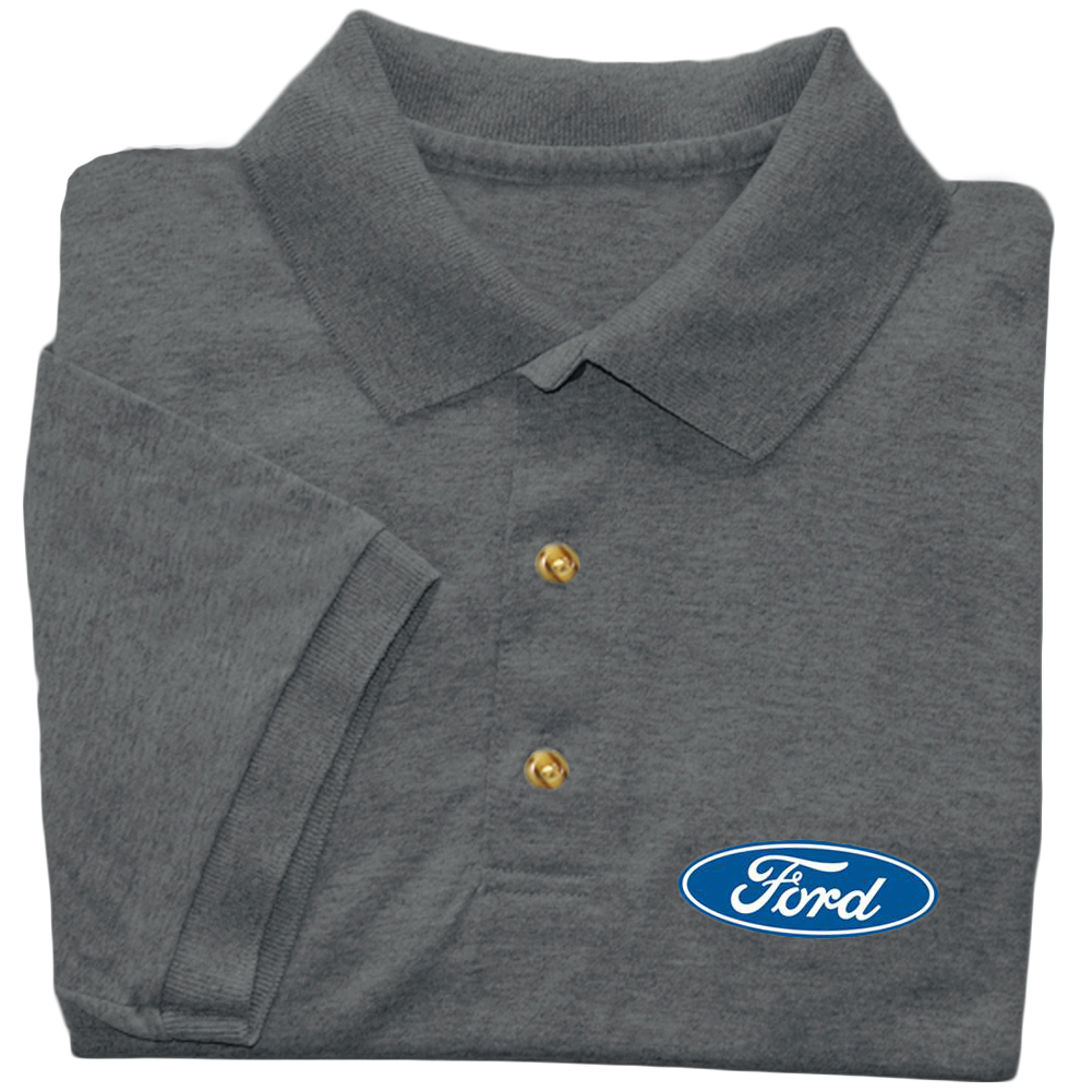 Ford golf shirt men's collared button up polo tee dress shirt mustang ...
