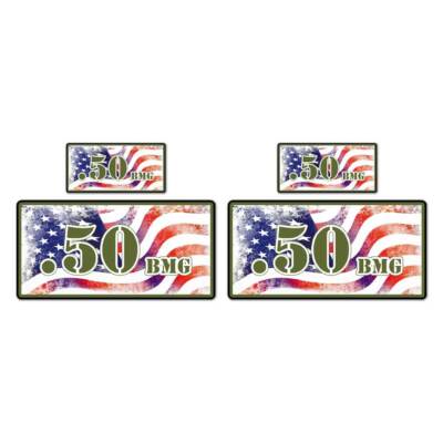 .50 BMG Ammo Box Set, Vinyl Decal Sticker, 2@ 1"x2" & 2@ 2"x4", #8324 ...