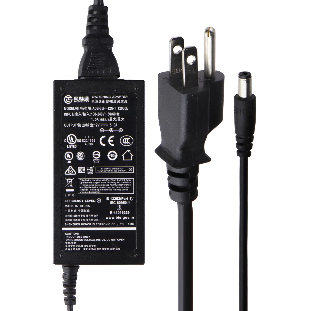 GHAG Replacement AC Adapter for Honor ADS-65HI-12N-1 12060E 12V 5A | eBay