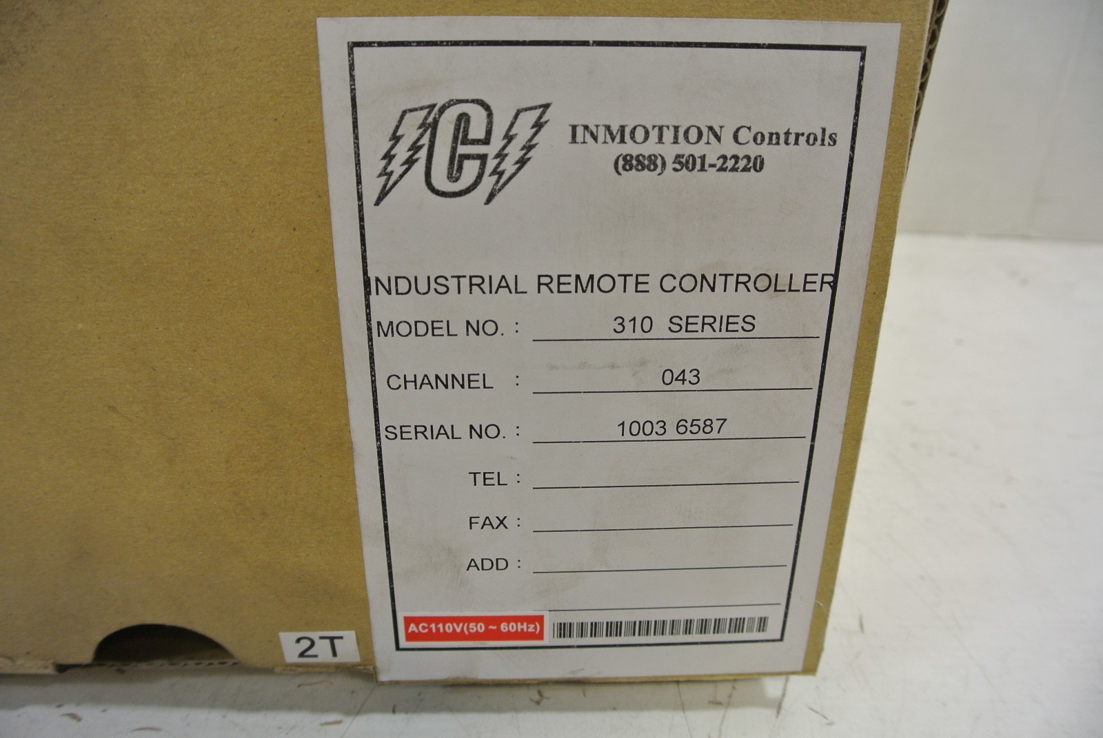 Inmotion Controls 310 Series Remote Controller 310 RX 110v USED | eBay