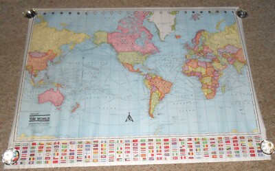 Map of the World 1997 Poster 50x38 HUGE by Colorprint. No Folds | eBay