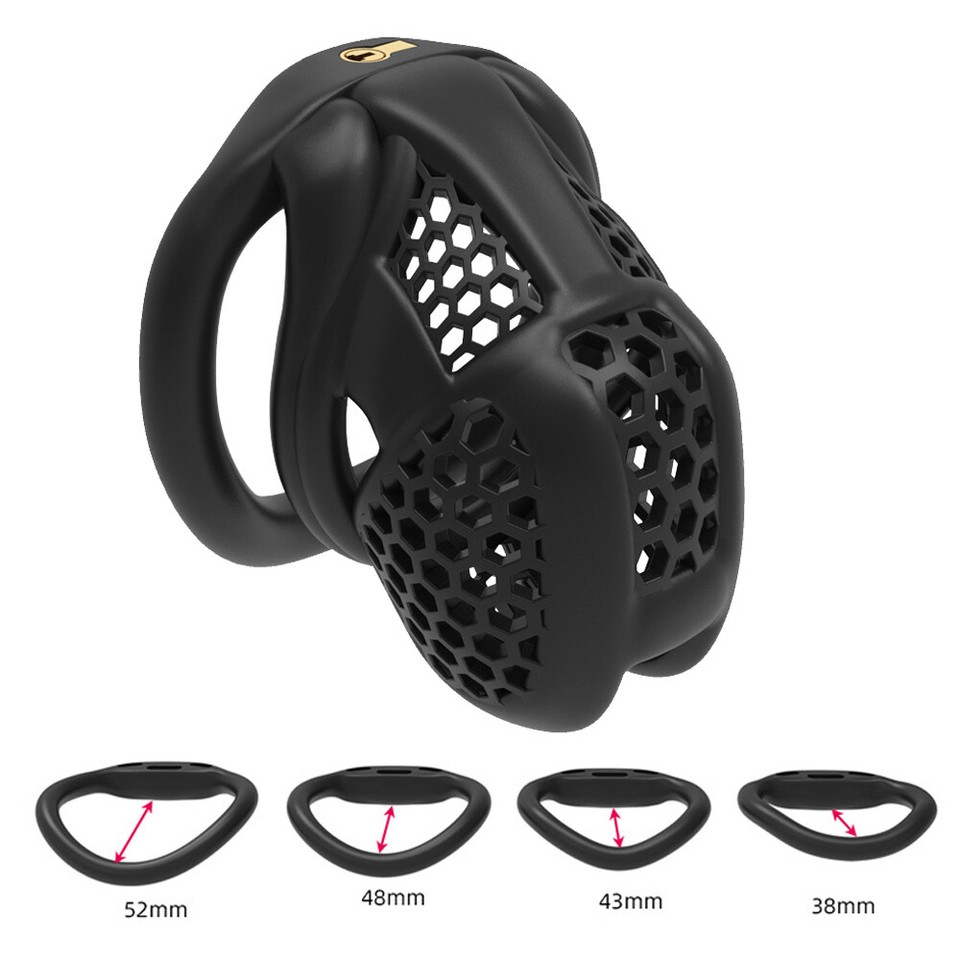 2025 New Male Chastity Cage Embedded Small Lock with Soft Silicone Tube ...