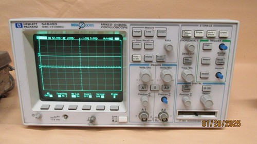 Hp 54645d mixed signal oscilloscope 100 mhz 2ch w/ 54652b rs-232 module ...