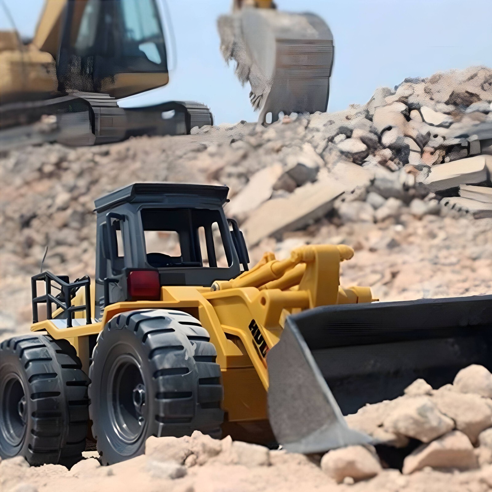 Hunia RC Remote controlled Truck Bulldozer Tractor Loader construction ...