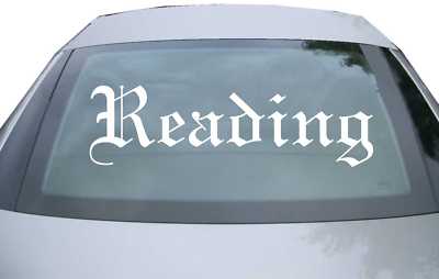 Aufkleber Heckscheibe DE6661 - 600x171 mm - Reading - Auto, Scheibe ...