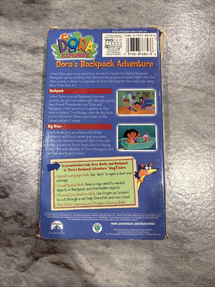 Dora the Explorer - Doras Backpack Adventure (VHS, 2002) 97368768536| eBay