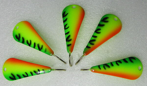 5 Essex Russian Spoon Jigs WONDERBREAD Firetiger Wonder Bread Glow 8 ...