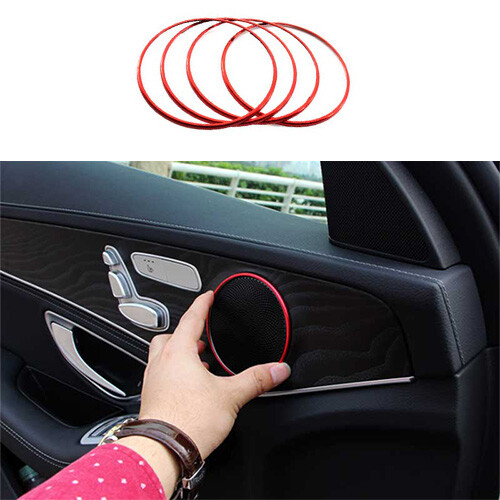 For Benz E-Class W213 Cover Trim Red Aluminum 2016-2021 Inner Door ...