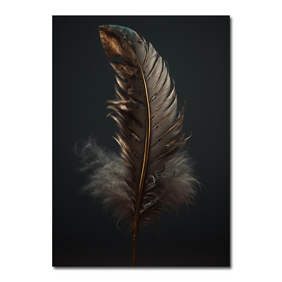 Stunning Bird Feather Illustration Art Photo Poster A4 Print Wall Art ...