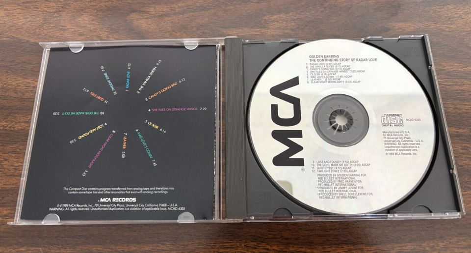 Golden Earring/The Continuing Story of Radar Love/1989 CD/MCAD 6355 | eBay