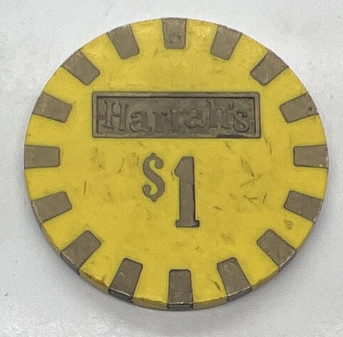 Harrah's Casino Reno Lake Tahoe Nevada NV $1 Chip PMSC Brass 1980s | eBay