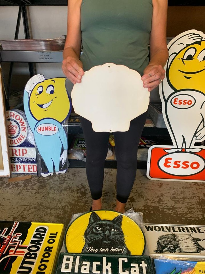 Antique Vintage Old Style Shell Gasoline Made USA NOT Porcelain | eBay