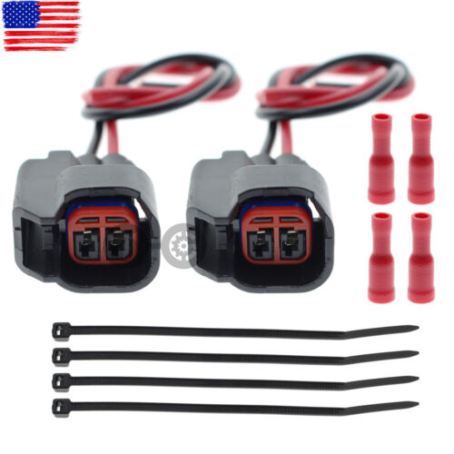 2pc Fuel Injector Repair Plug Connector Wire Harness Pigtail For ...