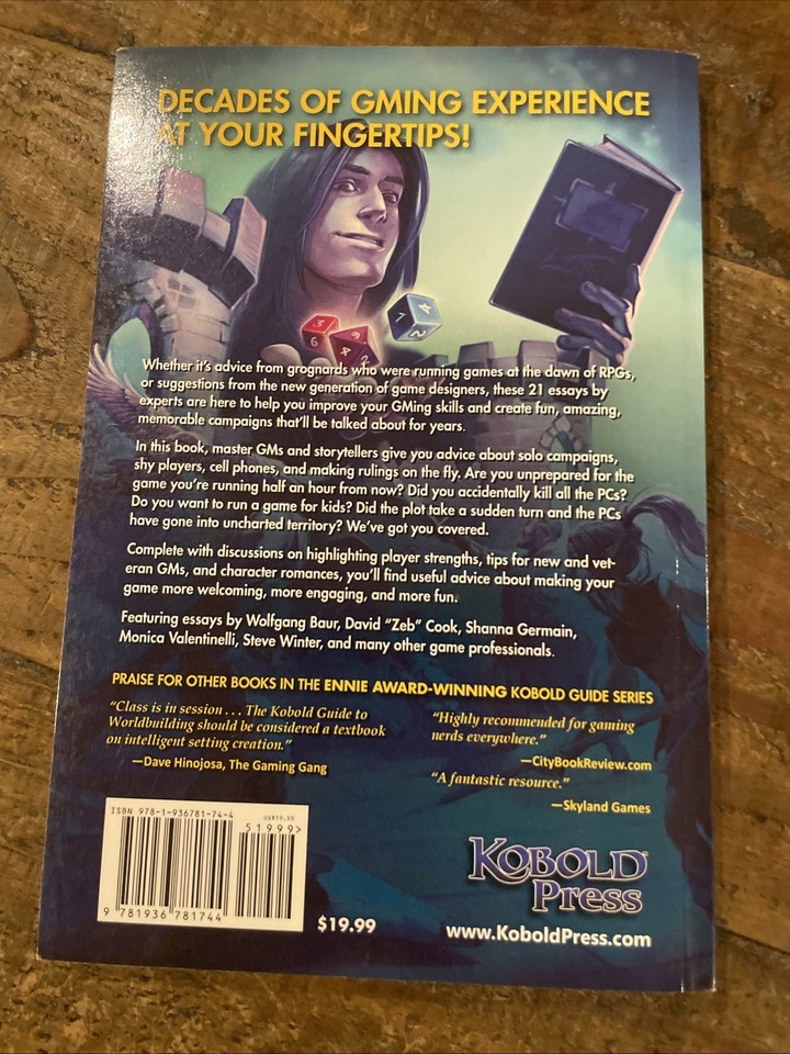 Kobold Guide to Gamemastering Paperback by Kobold Press. RPG D&D ...
