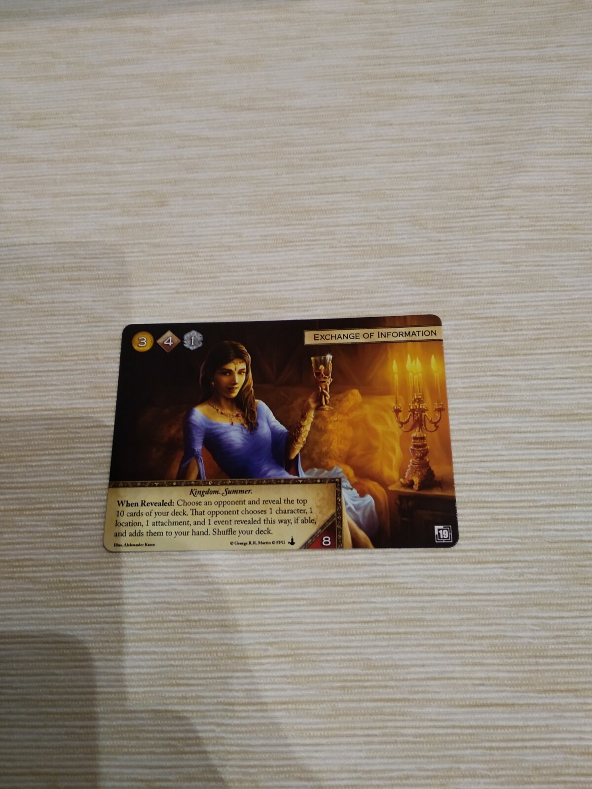 1x Exchange of Information AGoT LCG A Game of Thrones Alternate Art ...