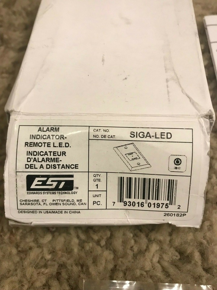 NEW EDWARDS EST SIGA-LED ALARM INDICATOR REMOTE LED, FREE SHIPPING! | eBay
