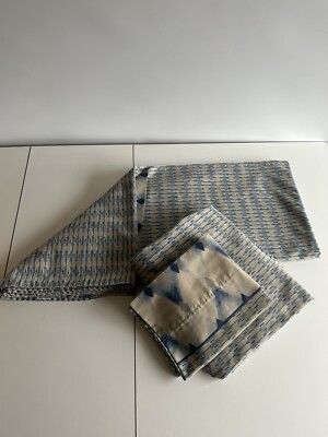 Westpoint Stevens Beige Blue Twin Sheets Set | eBay