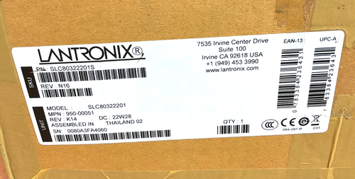 Lantronix SecureLinx SLC 8000 32 port Console Manager SLC80322201S New ...