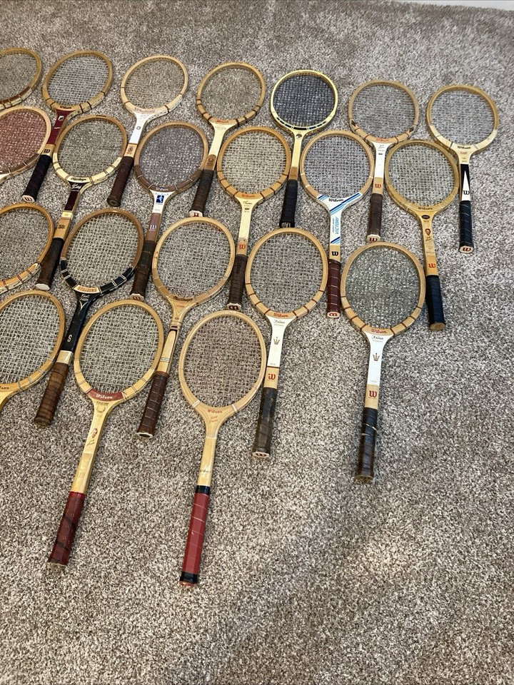Lot Vintage Wood Tennis Racquet CHOOSE QTY Decor Wall Art Classic Retro ...