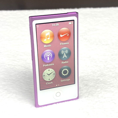 Apple iPod Nano Model A1446 MD479LL Purple 7th Gen 16GB (14.7GB ...