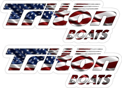 2 American Flag Triton Boats Graphic Decal Sticker Triton Boats Fishing ...