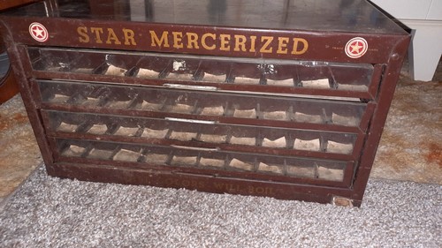 Antique Star Mercerized Sewing Cotton Thread Spool Cabinet 4 Drawer ...
