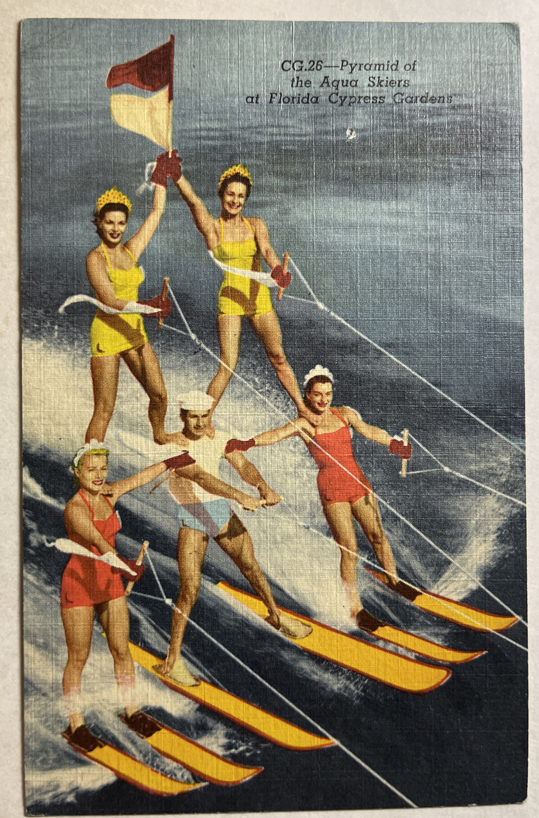 Pyramid of the Aqua Skiers Pretty Girls Swim Suits Cypress Gardens ...