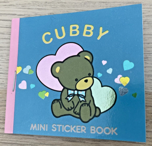 Vintage Sanrio Cubby Bear Mini Sticker Book 1984/Metallic Foil/Complete ...