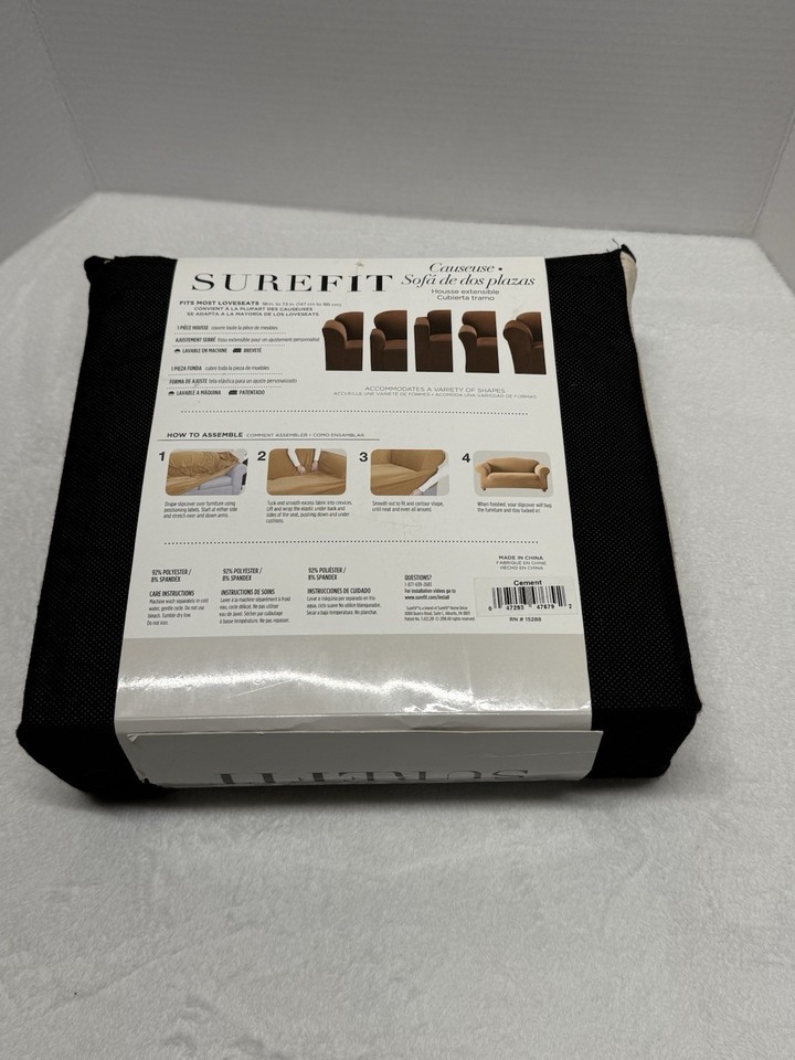 Surefit Loveseat Stretch Slipcover/Stretch Suede 1 Piece Set Color ...