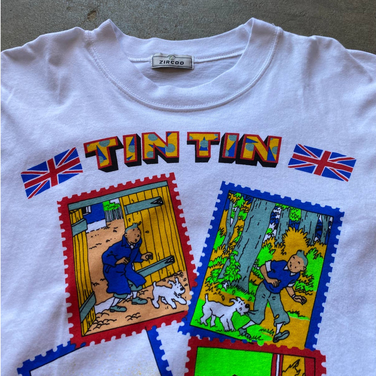 The Adventures of Tin Tin Vintage Comic Book Tee Stam… - Gem
