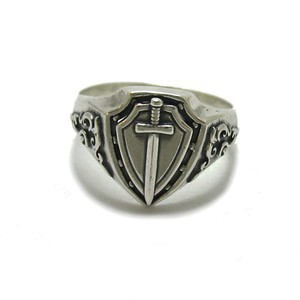 Stylish Sterling Silver Men's Ring Hallmarked Solid 925 Sword Handmade ...