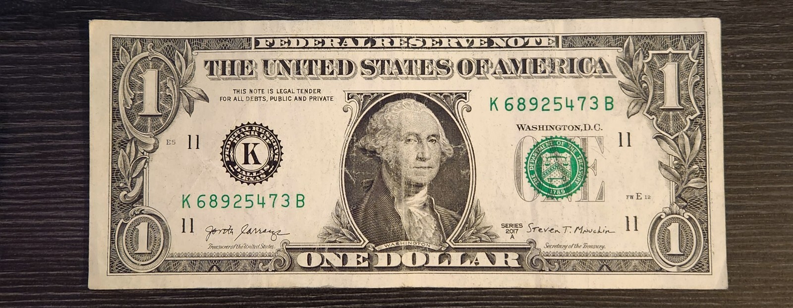 $1 ONE DOLLAR-LADDER-UNIQUE SERIAL NUMBERS 2-9 NONE ALIKE "6 8 9 2 5 4 ...