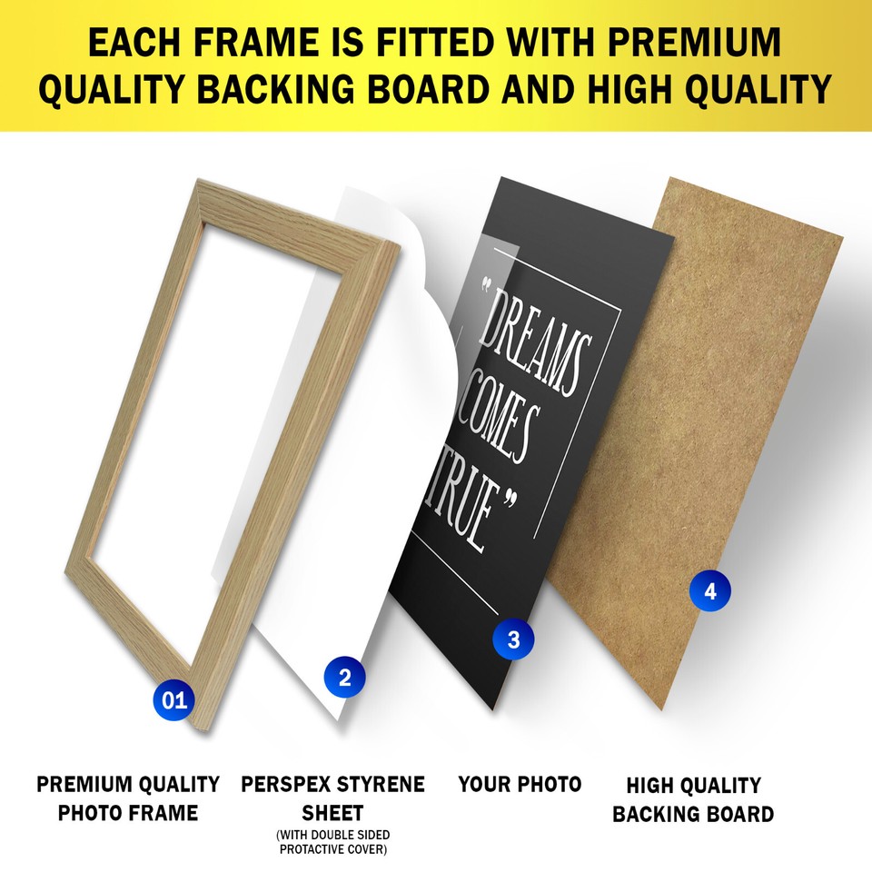 Square Picture Frame Photo Frame Poster Size Frame Black Oak White ...