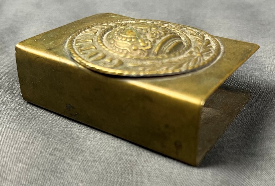 WW2 WW1 German match box case gott mitt uns war army military trench ...